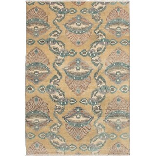 ECARPETGALLERY Hand-knotted Finest Oushak Beige Wool Rug - 5'10 x 8'9 ...