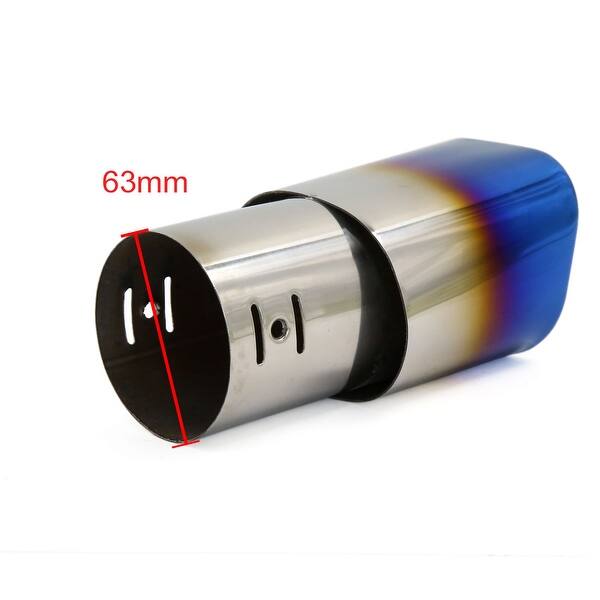 Unique Bargains Titanium Blue Modified Silencer Exhaust Muffler Tip ...