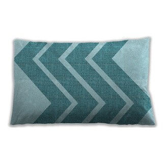 Ahgly Company Patterned Indoor-Outdoor Tron Blue Lumbar Throw Pillow ...