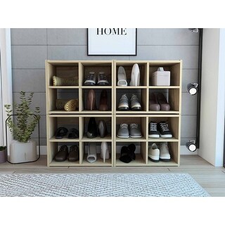 4-Compartment Rectangle Entryway Shoe Rack - Bed Bath & Beyond - 38858419