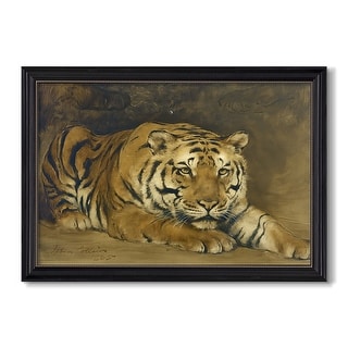 Study of a Tiger for Circe 1885-John Collier-Custom Framed Canvas - Bed ...