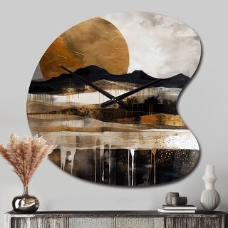 Exploring The Evolving Golden Moon IV - Landscape Modern Wall Clocks in ...