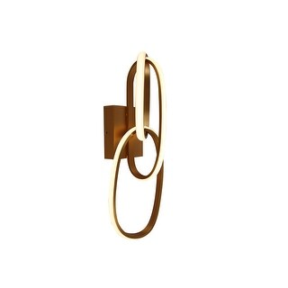 Avenue Lighting Circa Collection matte gold aluminum LED loop wall ...