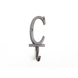 Cast Iron Letter C Alphabet Wall Hook - 6" - Bed Bath & Beyond - 35571880