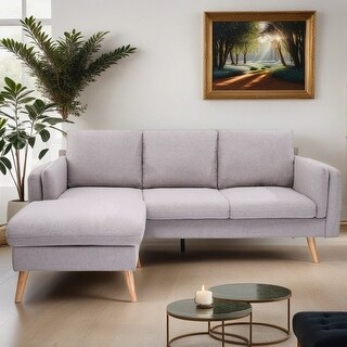 84.6" Simple L-shaped Sofa With Footrests Can Be Left And Right ...