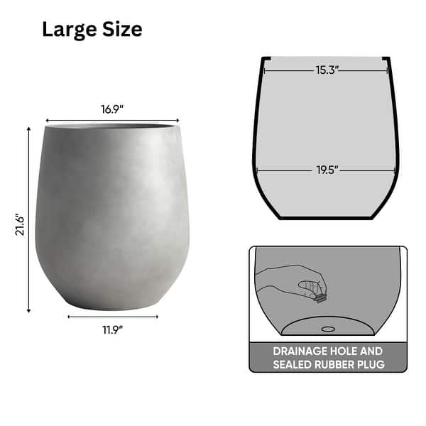 DTY Signature Mount Wilson 1-Piece Fiberstone Tapered Planter for ...