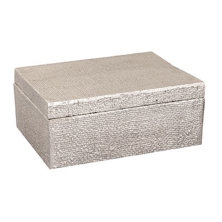 Elk Home Square Linen Antique Nickel Metal 11 Inch Wide Box - Bed Bath ...