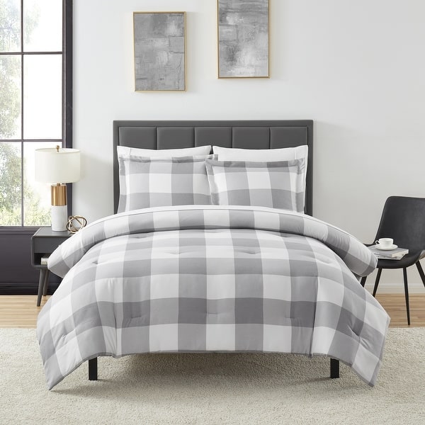 Sweet Home Collection 7 Piece Buffalo Plaid Bed in a Bag Set - Bed Bath ...