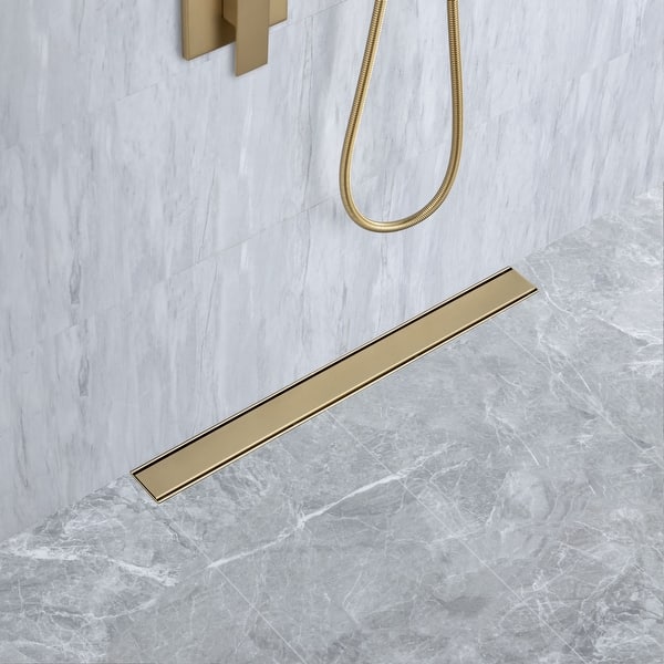 28"Linear Shower Grid with Tiled Stealth and 304 Stainless Steel ...