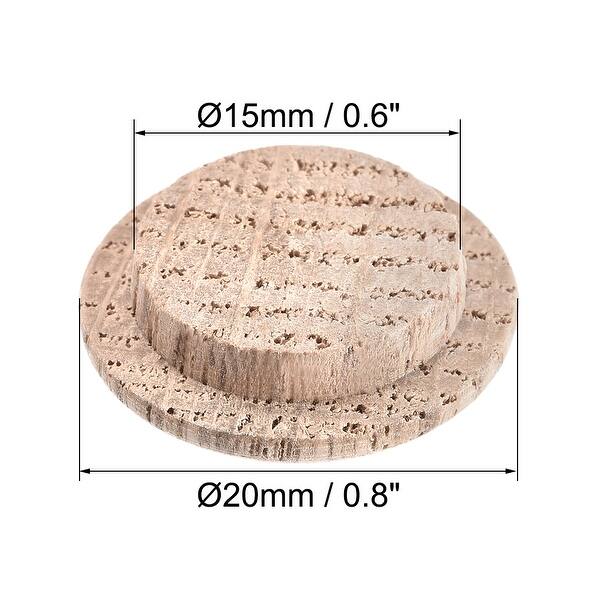 Wood Button Plugs 0.6 Inch Oak Hardwood Screw Hole Furniture Plugs 25 ...