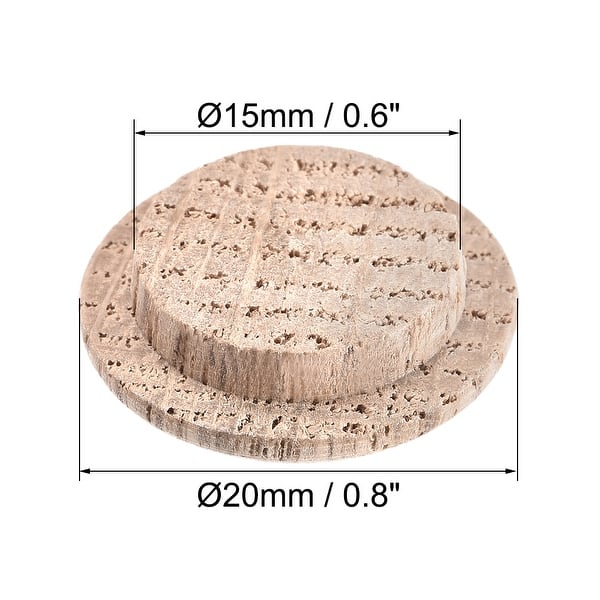 Wood Button Plugs 0.6 Inch Oak Hardwood Screw Hole Furniture Plugs 50 ...