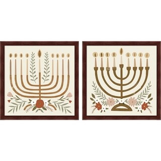 Victoria Barnes 'Natural Hanukkah' Framed Art (Set of 2) - Bed Bath ...