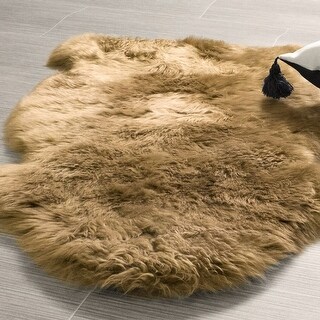 Genuine Australian Thick Sheepskin One Pelt Fur 2' x 3' Honey Brown - 2 ...