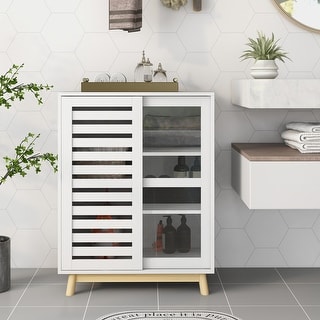 Multifunctional Storage Cabinet with Sliding Door - Bed Bath & Beyond ...