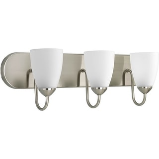 Metric Collection 4-Light Brushed Nickel Etched/Painted White Inside ...