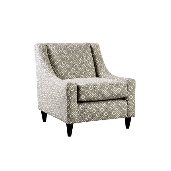 Feer Transitional Grey Fabric Padded Geometric Pattern Chair by ...