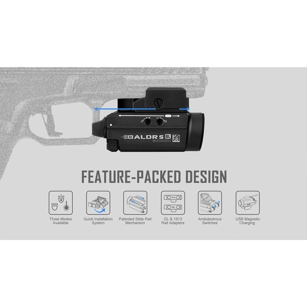 Olight Baldr S BL 800 Lumen Tactical Flashlight with Blue Laser Sight ...