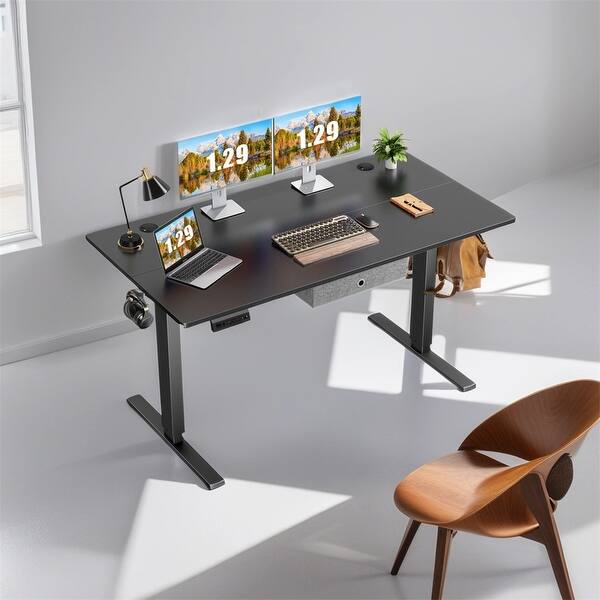 Electric Standing Desk w/Drawer Adjustable Desk Ergonomic Rising Desk ...