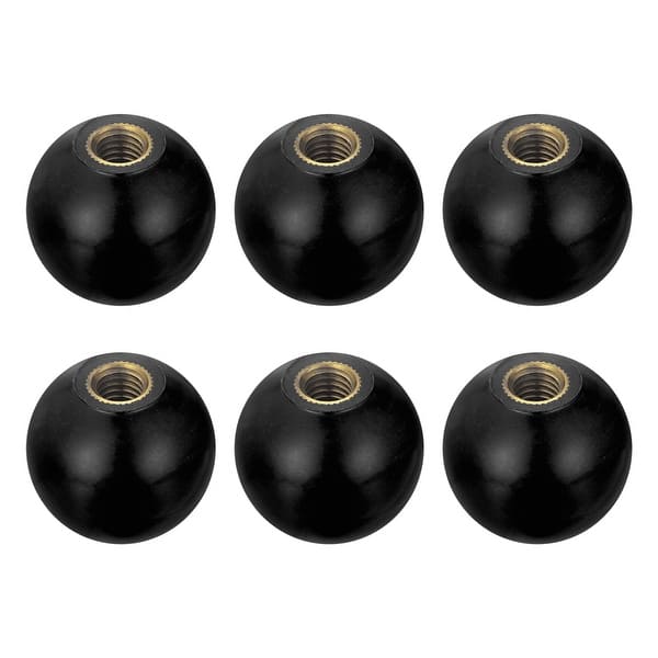 6Pcs Threaded Ball Knobs, 5/16-1.18" Female Thread Black for Machine ...