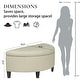 Adeco Half Moon Storage Ottoman Semi Circle Bench - Bed Bath & Beyond ...