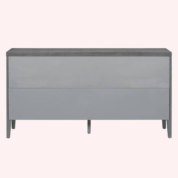 Retro Sideboard with Circular Groove Design - On Sale - Bed Bath ...