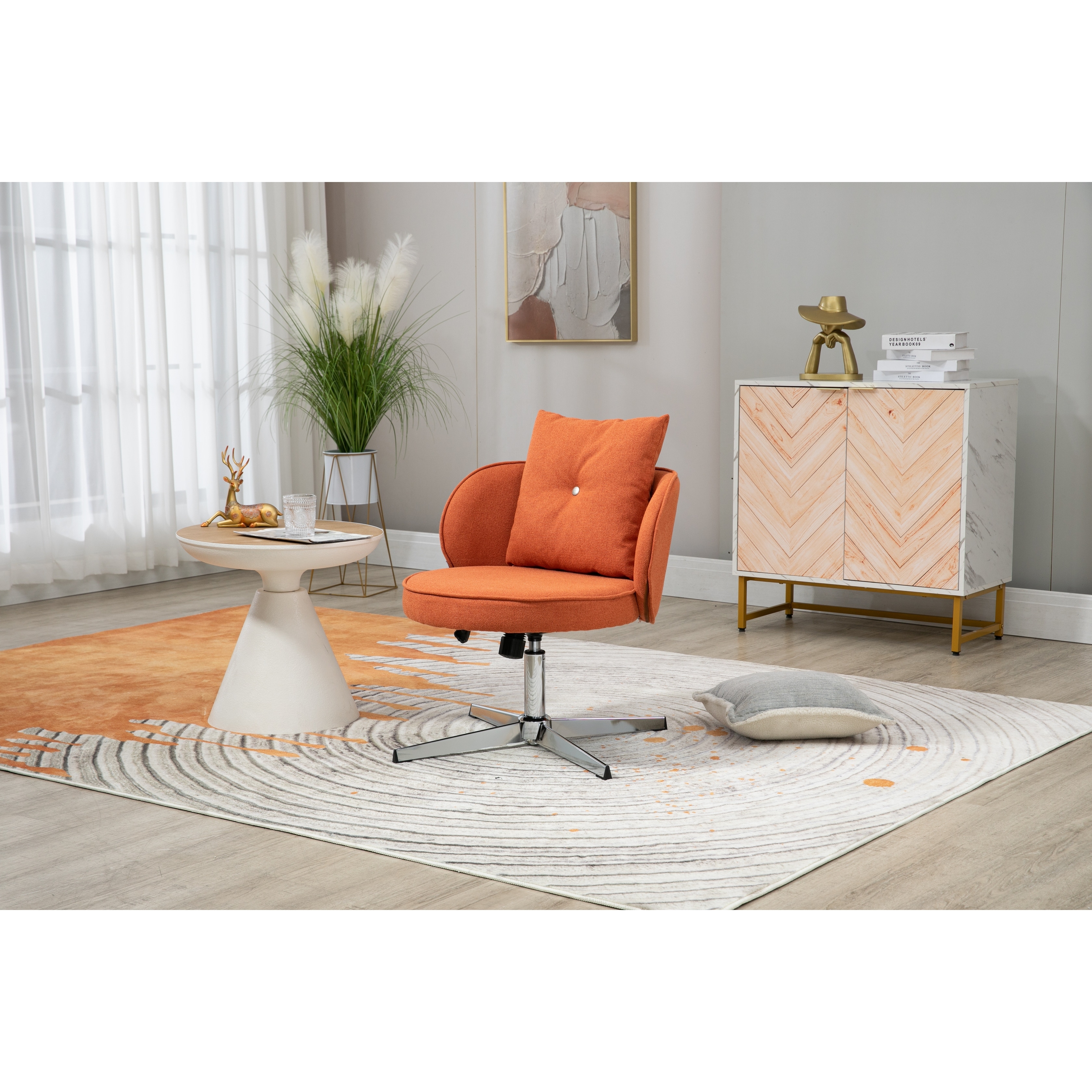 Modern Swivel Chair Task Chair for Small Space Adjustable Swivel Accent ...