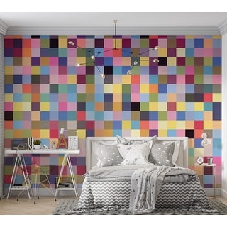 Abstract Wallpaper Wall Mural - Full Range Of Colors - Bed Bath ...