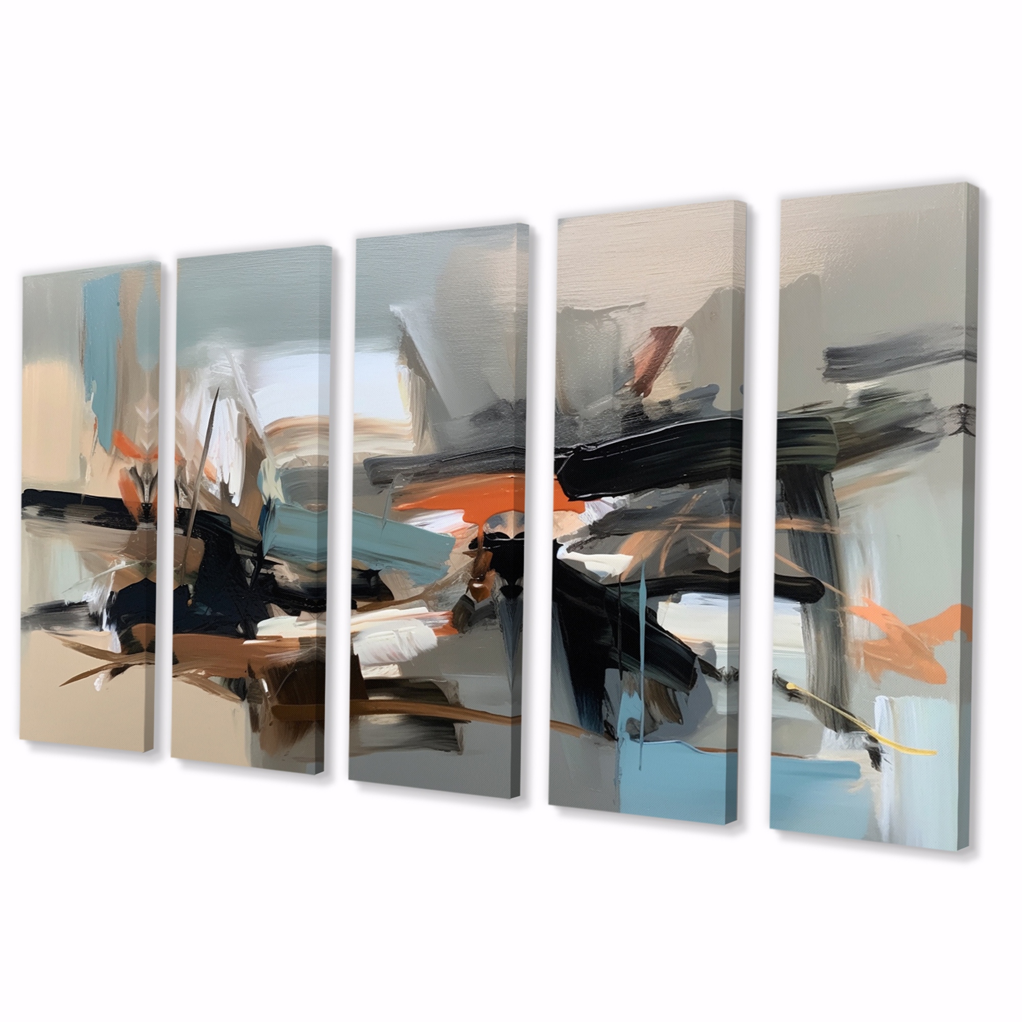 Designart Projection Of Innocence Vintage Expressionism Ii Abstract Multipanel Wall Art Print