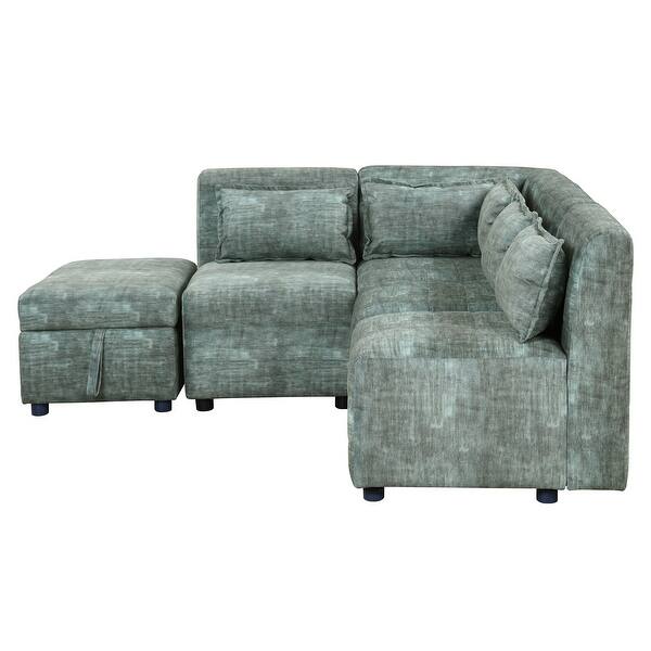 Free Combination Chenille Fabric Modular Sectinal Sofa with Storage ...