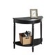 French Country Half-Round Entryway Table with Shelf, Black - Bed Bath ...
