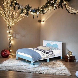 Full Size Wooden Bow Bed - Cute Bow-Shaped Headboard for Kids' Bedrooms ...