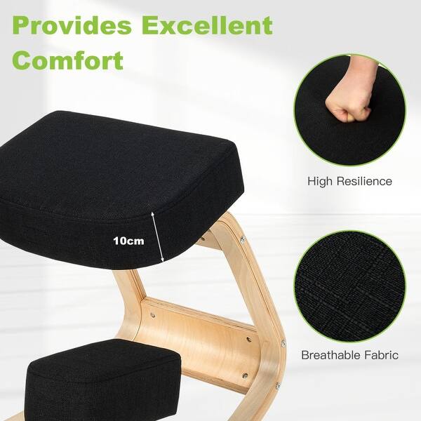 Ergonomic Kneeling Chair Rocking Office Desk Stool Upright Posture - 28 ...