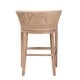 Papua Modern Bohemian Natural Rattan and Acacia Wood Counter Stool ...