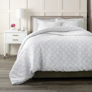 Atelier Martex Trellis Light Gray Comforter Set - Bed Bath & Beyond - 38265445