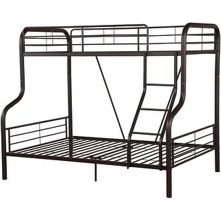 Twin Over Full Bunk Bed, Convertible to 2 Separate Beds, Built-In RF ...