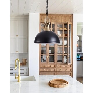 Farmhouse Black 1-Light Classic Bowl Shape Dimmable Pendant - On Sale ...