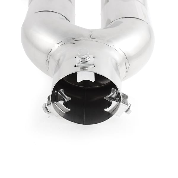 Unique Bargains Car Universal 62mm Dia Inlet Dual Slant Cut Tip Exhaust ...