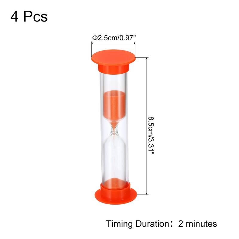 2 Minute Sand Timer, 4Pcs Small Sandy Clock, Count Down Sand Glass ...