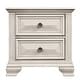Roundhill Furniture Renova Distressed Parchment 2-Drawer Nightstand ...