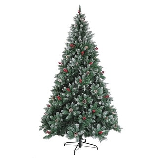 7.5ft Christmas Tree Artificial Full Xmas Trees with 200pcs LED,Green ...