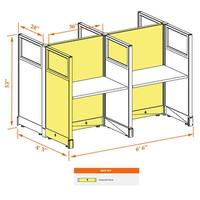 Cubicle Workstations 53H 4pack Cluster Powered - Bed Bath & Beyond ...