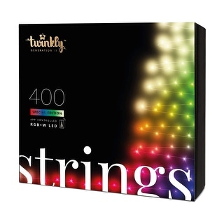 Twinkly 400 LED RGB Multicolor & White 105 ft. String Lights, WiFi ...