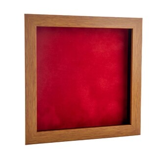 12x12 Shadow Box Frame Light Brown Wood | 3/4" Usable Display Depth ...
