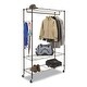 Wire Shelving Garment Rack with Removable Wheels, Hooks and Hang Rod ...
