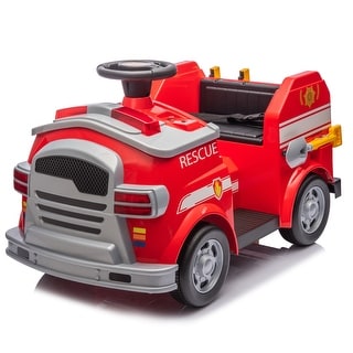 12V Kids Ride on Electric Fire Engine with A Variety of Fire Tools ...