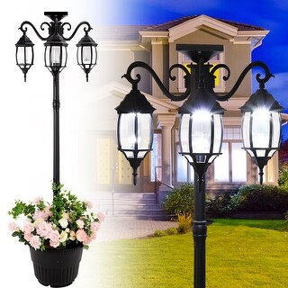 Madison Solar Lamp Post and Planter - Bed Bath & Beyond - 12376608