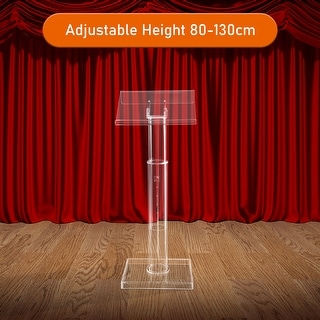 Clear Acrylic Podium Stand Height Adjustable Portable Lectern - Bed ...