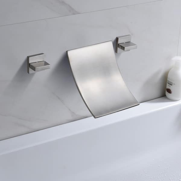 SUMERAIN High Flow Rate Waterfall Wall Mounted Tub Filler Faucet - Bed ...