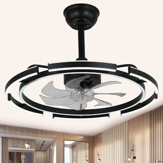 Chichoice 25" Futuristic Smart Ceiling Fan with Light DIY Shapes ...