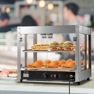 VEVOR Commercial Food Warmer Display Countertop Pizza Hot Dog Cabinet ...